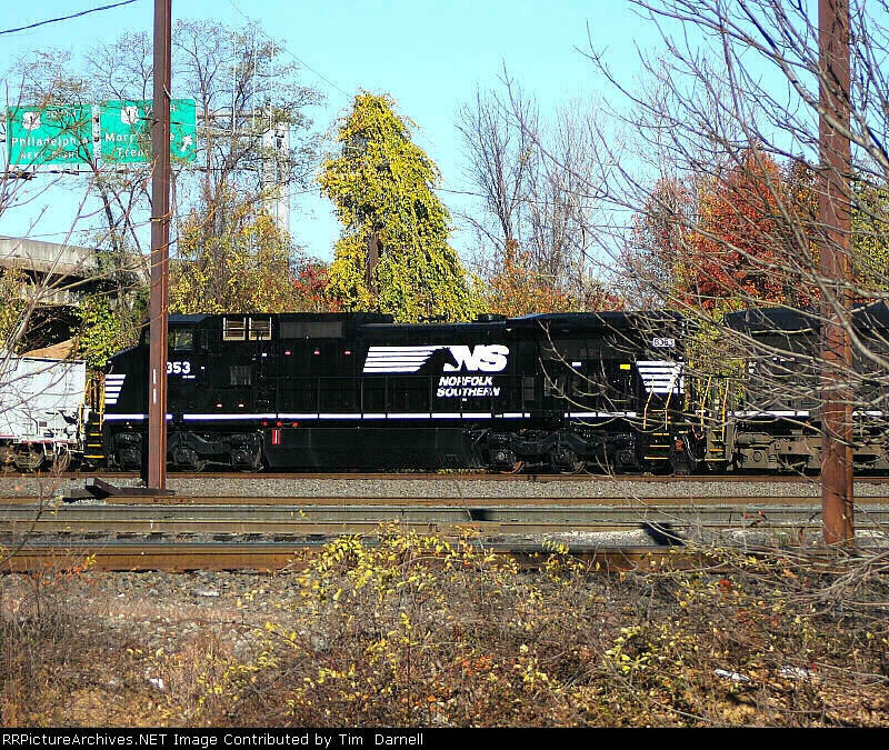 NS 8353 on ballast train.